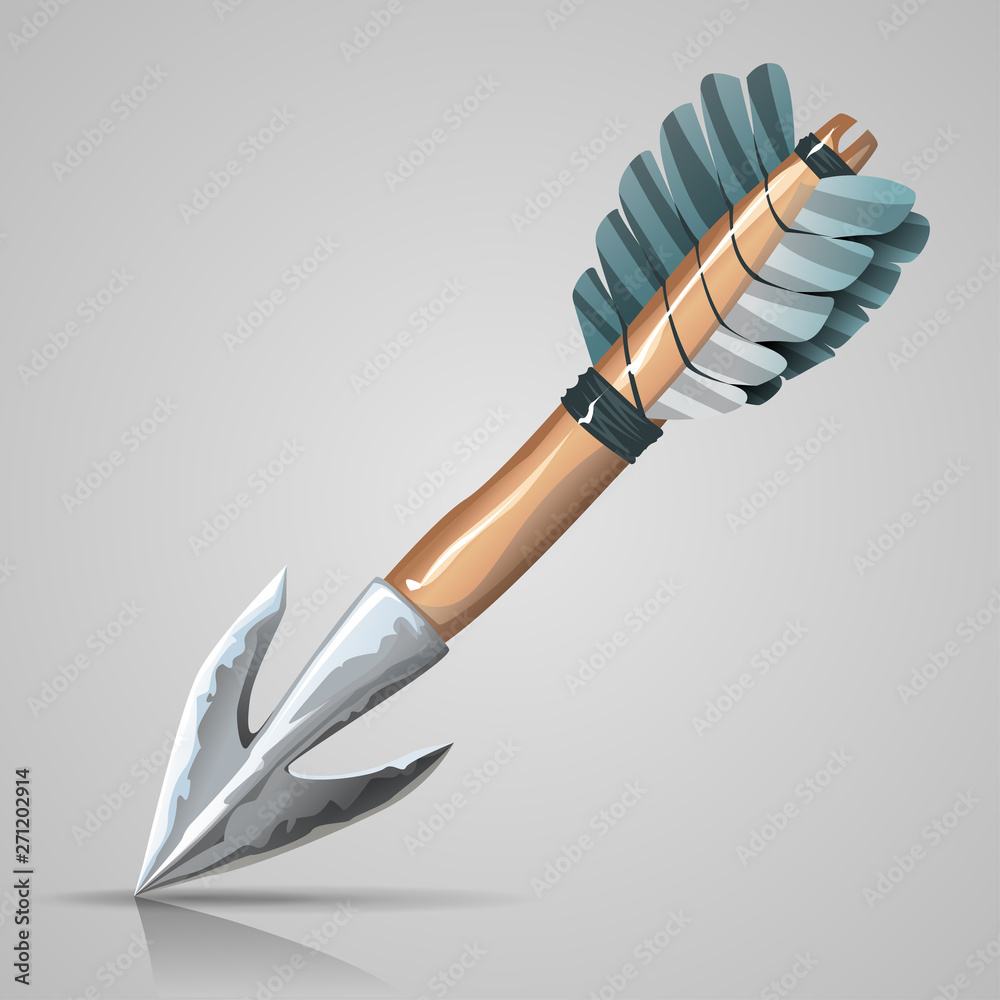 Stylized medieval arrow. Vector weapon illustration. Stock Vector ...