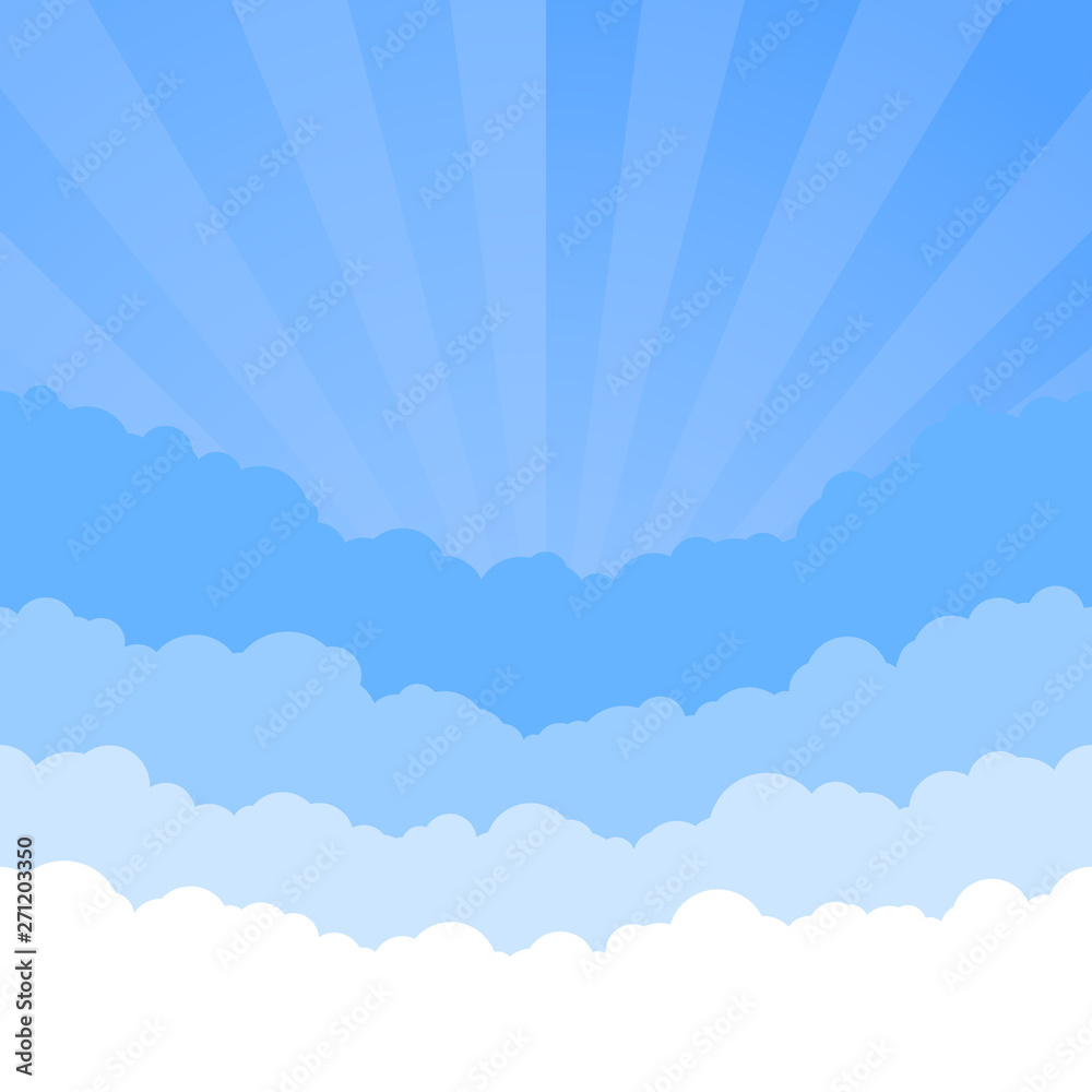 Clouds sky with retro style sunrise. Skyline texture. Sky background ...