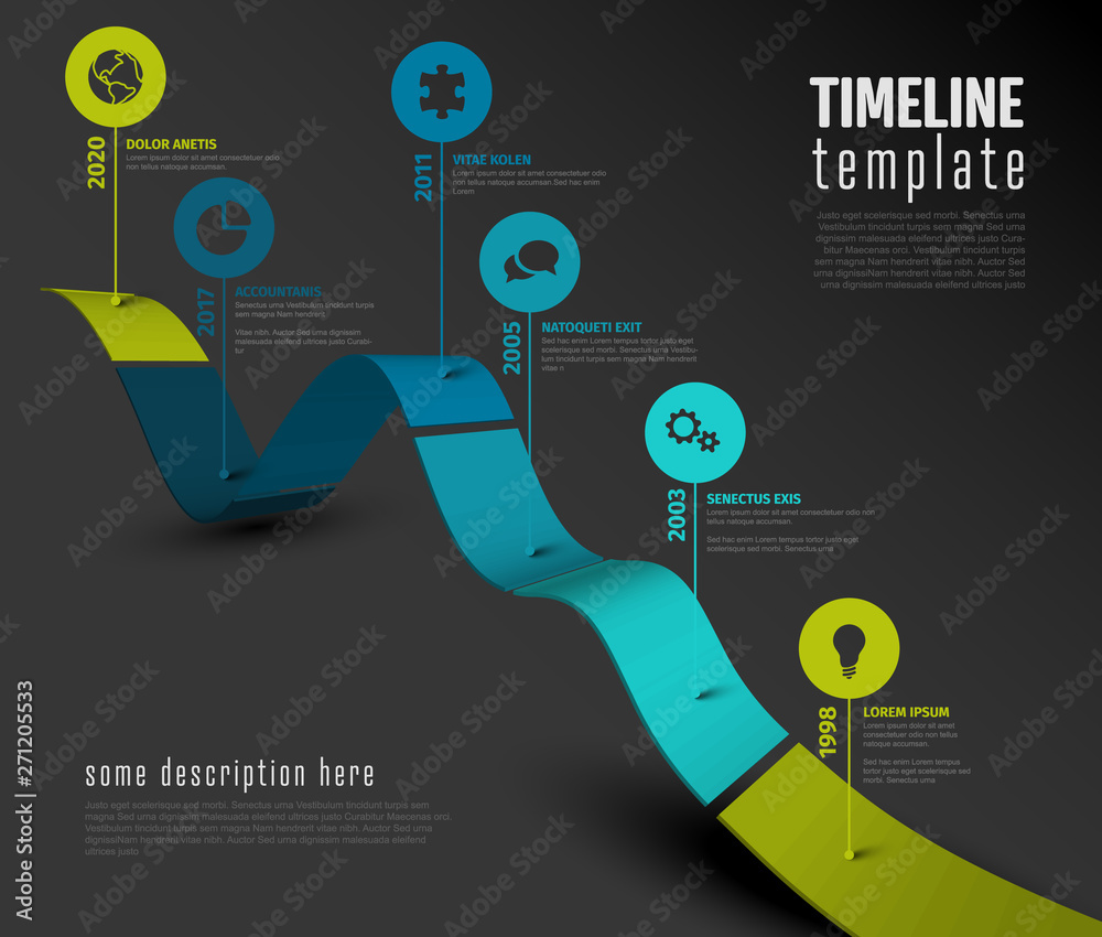 Infographic timeline report template Stock Vector | Adobe Stock