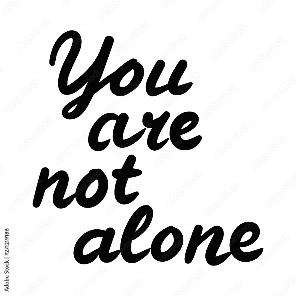 Hand drawn vector illustration of the motivational quote You are not ...