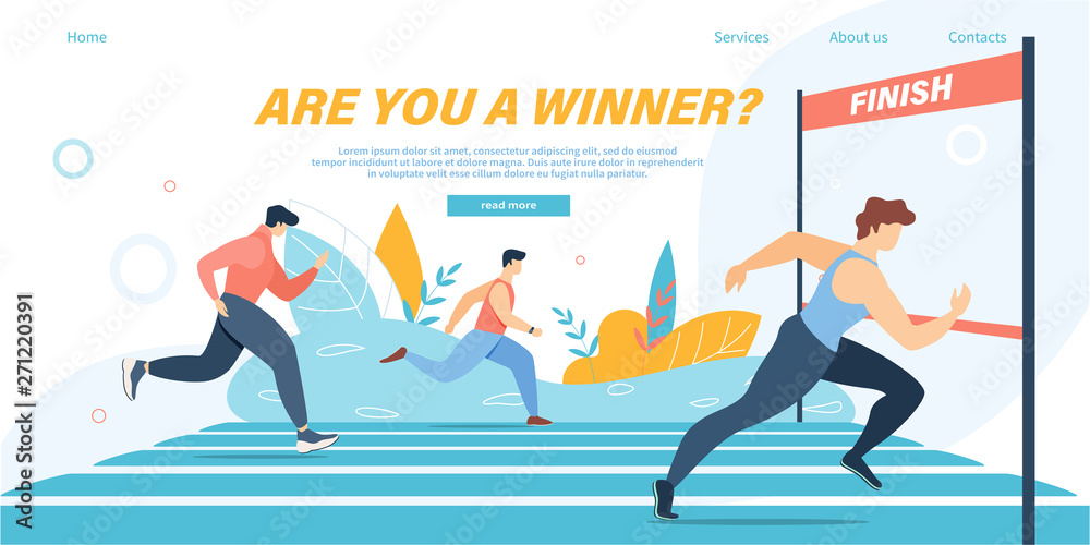 Group of Athlete Sportsmen Running Competition Stock Vector | Adobe Stock