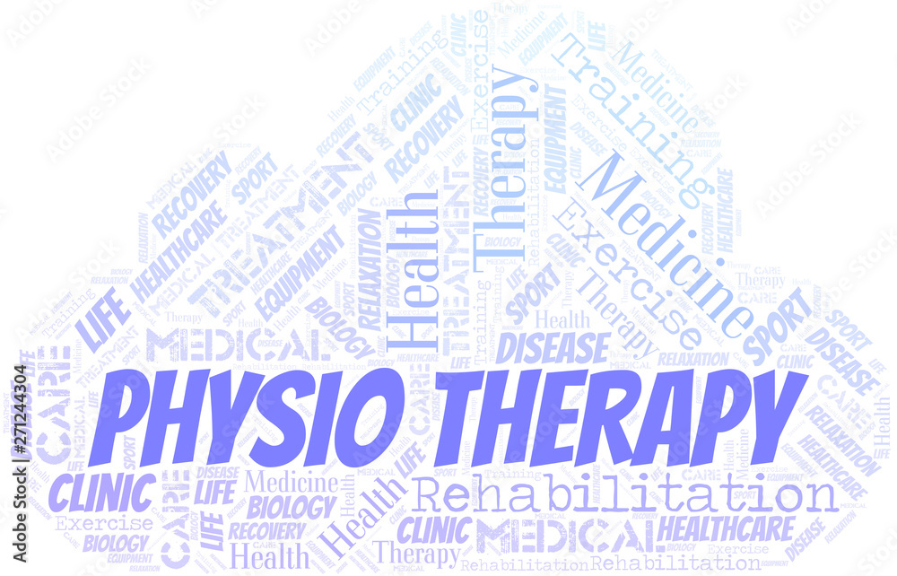 Physio Therapy word cloud. Wordcloud made with text only. Stock Vector ...
