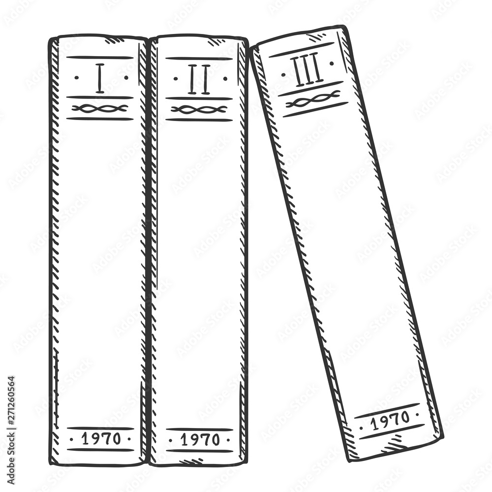 Row Of Books Vector