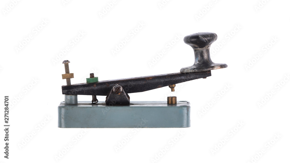 morse code key on white background Stock Photo | Adobe Stock