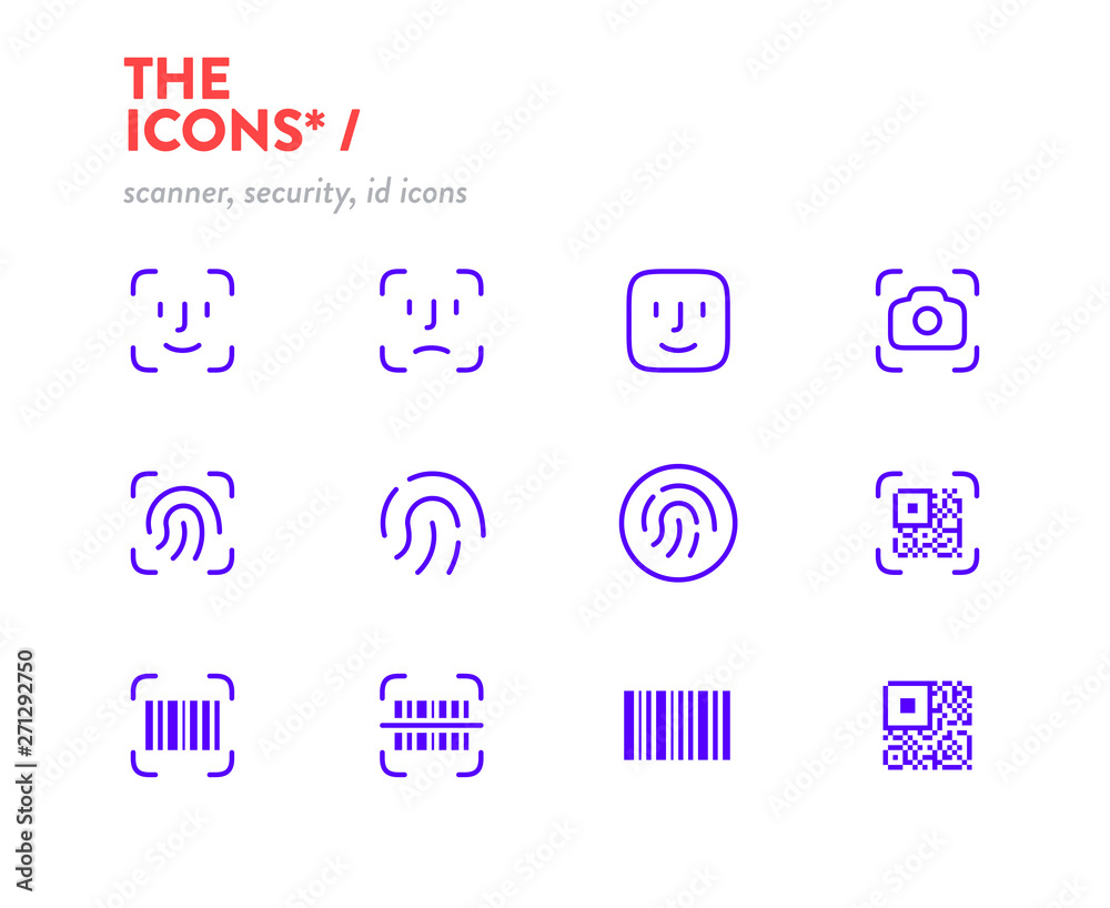 Scanners icon set, vector. Pixel Perfect glyphs. Editable Stroke ...