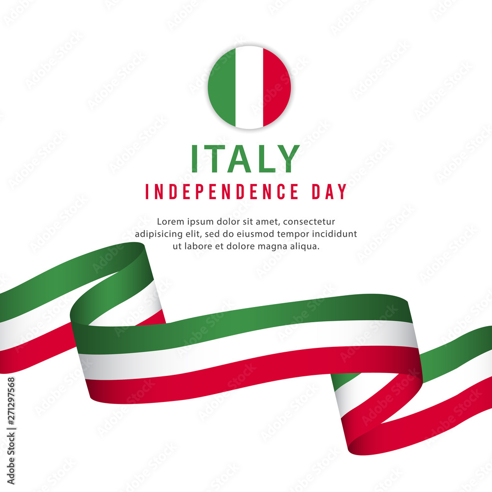 Happy Italy National Day Celebrations vector template. Design for ...