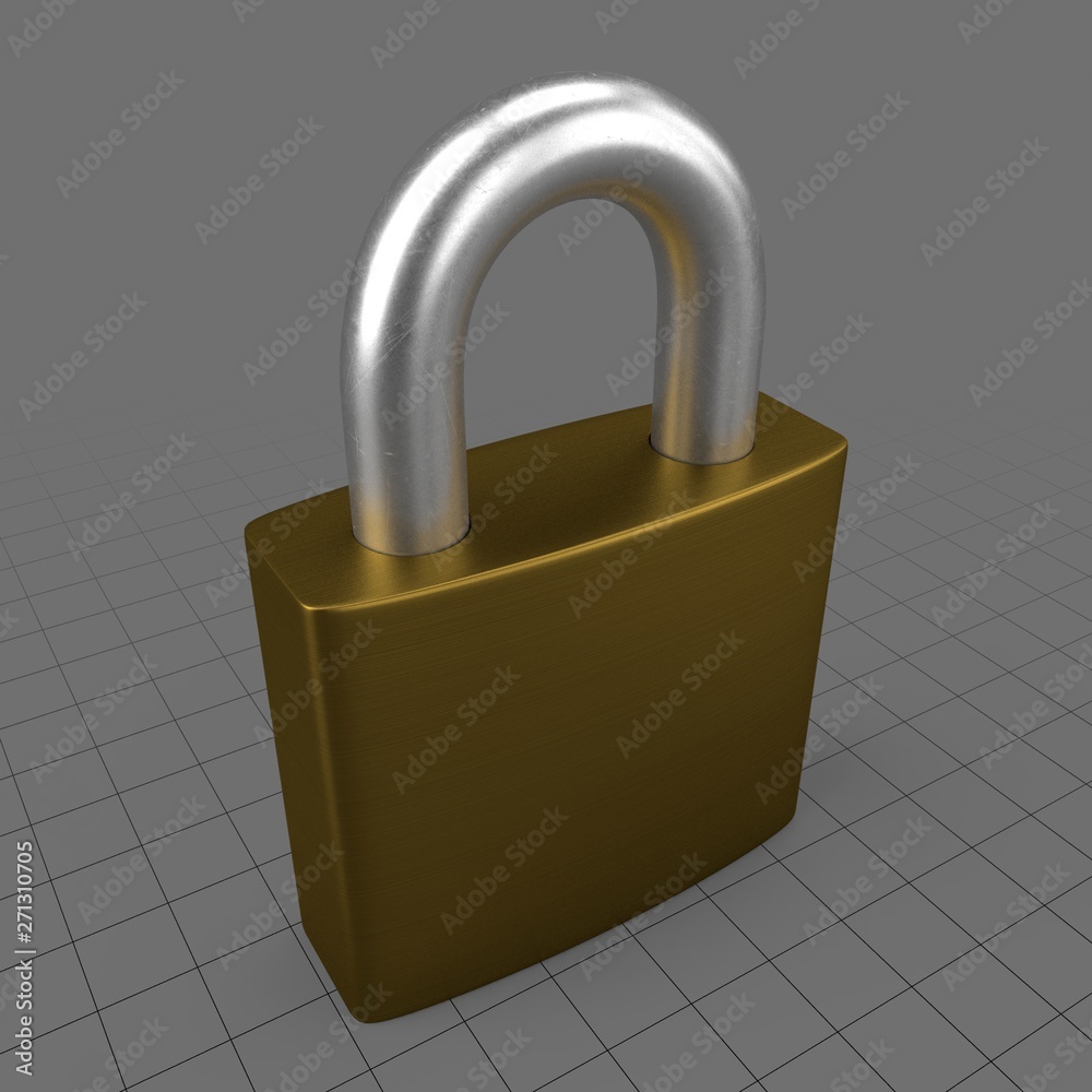 Closed padlock Stock 3D asset | Adobe Stock