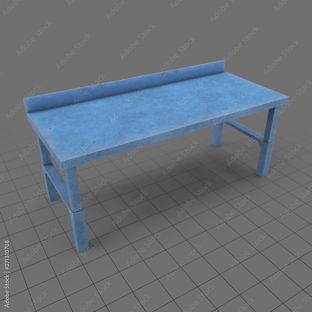 Metal workbench Stock 3D asset | Adobe Stock