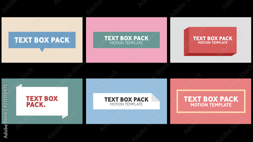 Text Box Pack Stock Template | Adobe Stock