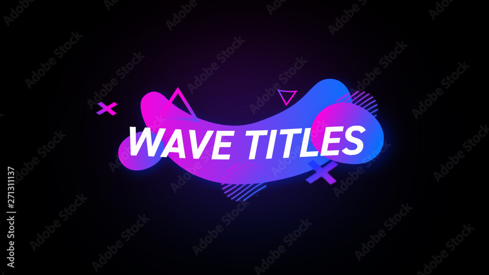 Wave Title Stock Template | Adobe Stock