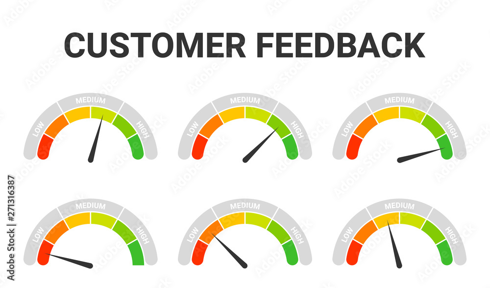 Customer rating satisfaction. Feedback or client survey rate concept ...