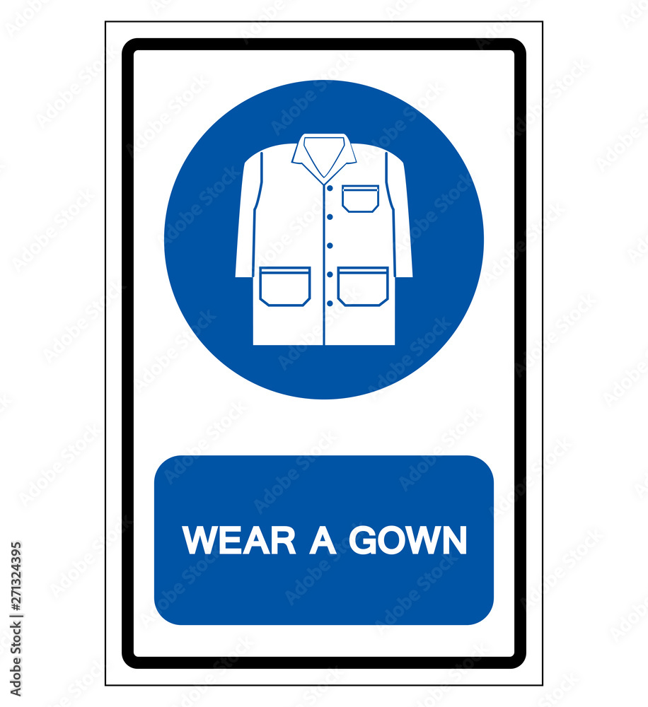 Wear A Gown Symbol Sign, Vector Illustration, Isolate On White ...