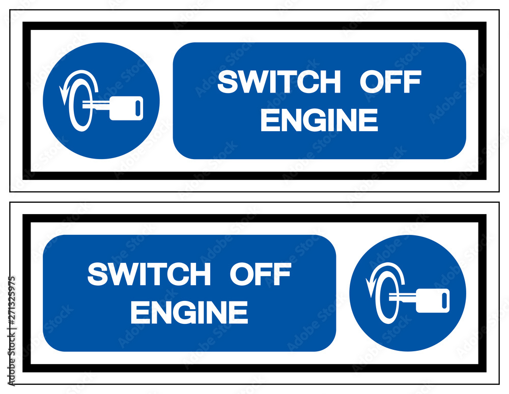 Switch Off Engine Symbol Sign, Vector Illustration, Isolate On White ...