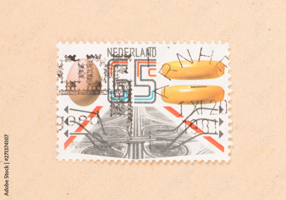 THE NETHERLANDS 1980: A stamp printed in the Netherlands shows typical ...