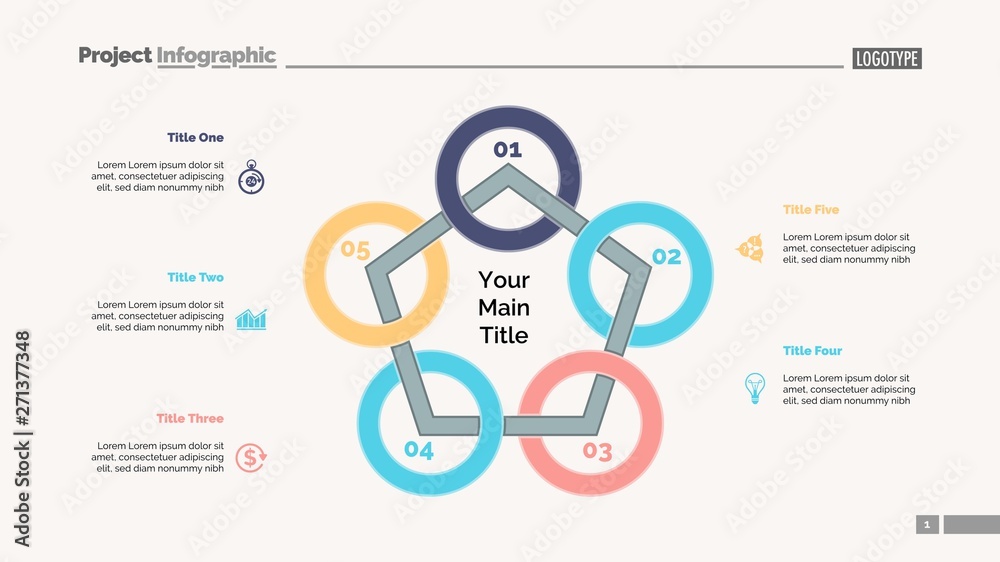 Pentagon diagram. Process chart, cycle graph, layout. Creative concept ...