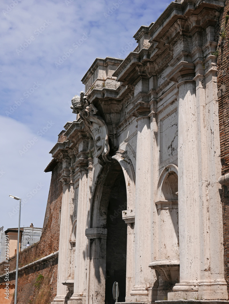 Porta Portese ancient gate in Rome Stock Photo | Adobe Stock