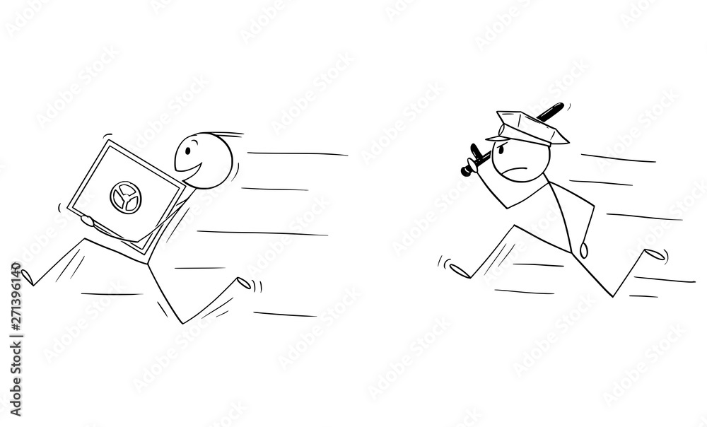 Vector cartoon stick figure drawing conceptual illustration of man or ...