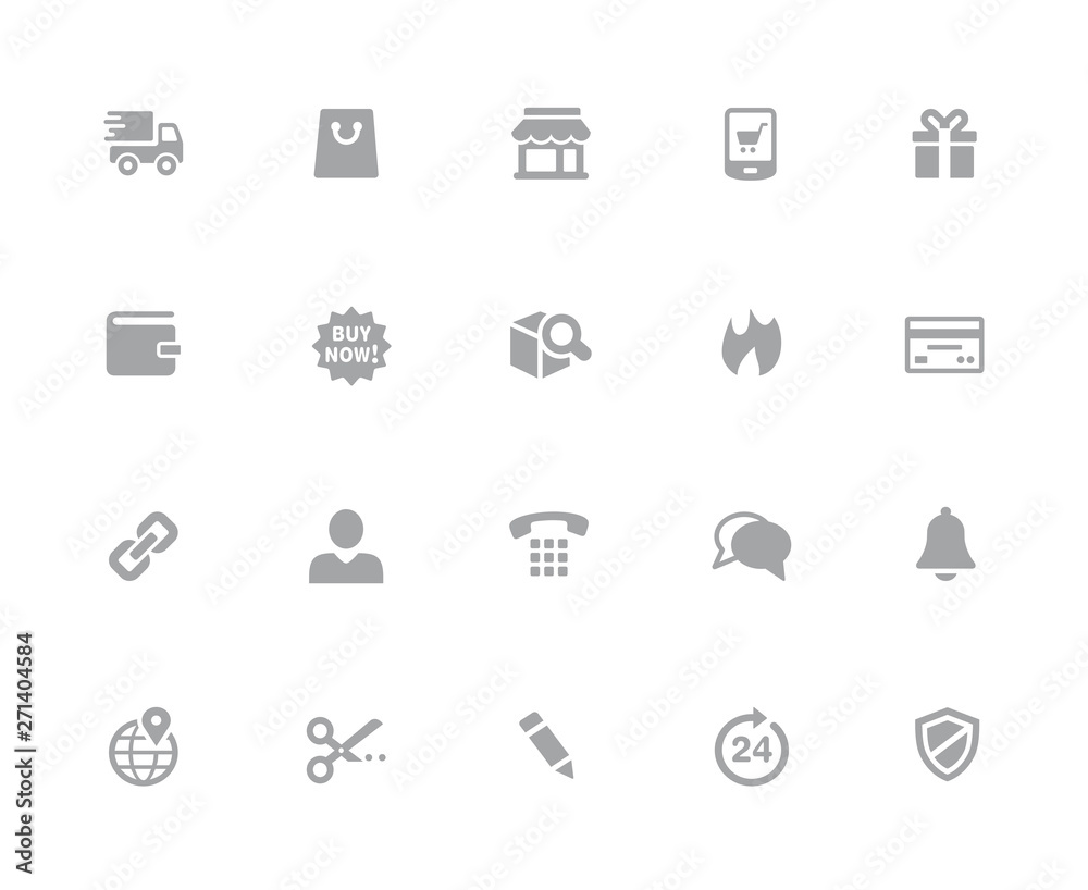 e-Shop Icons // 32 pixels Icons White Series - Vector icons designed to ...