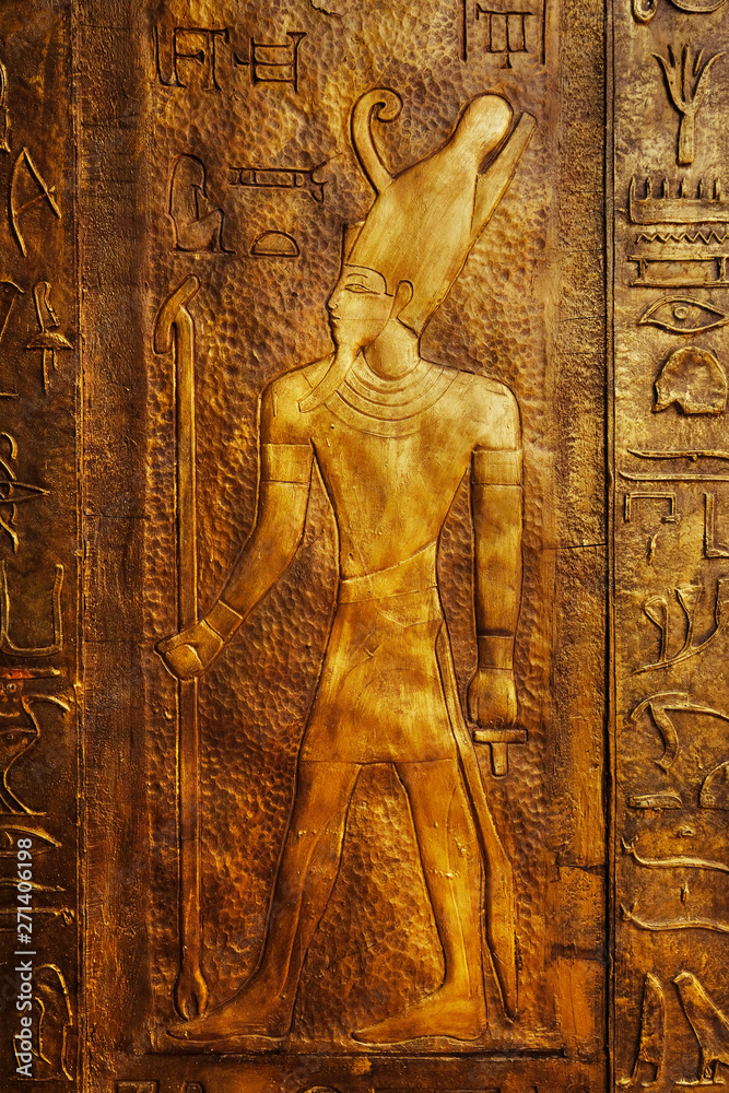 Ancient Egyptian writing on stone in Egypt. Ancient egypt scene. Stock ...