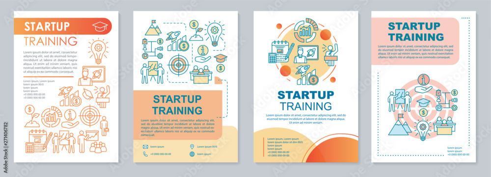 Startup training brochure template layout Stock Vector | Adobe Stock
