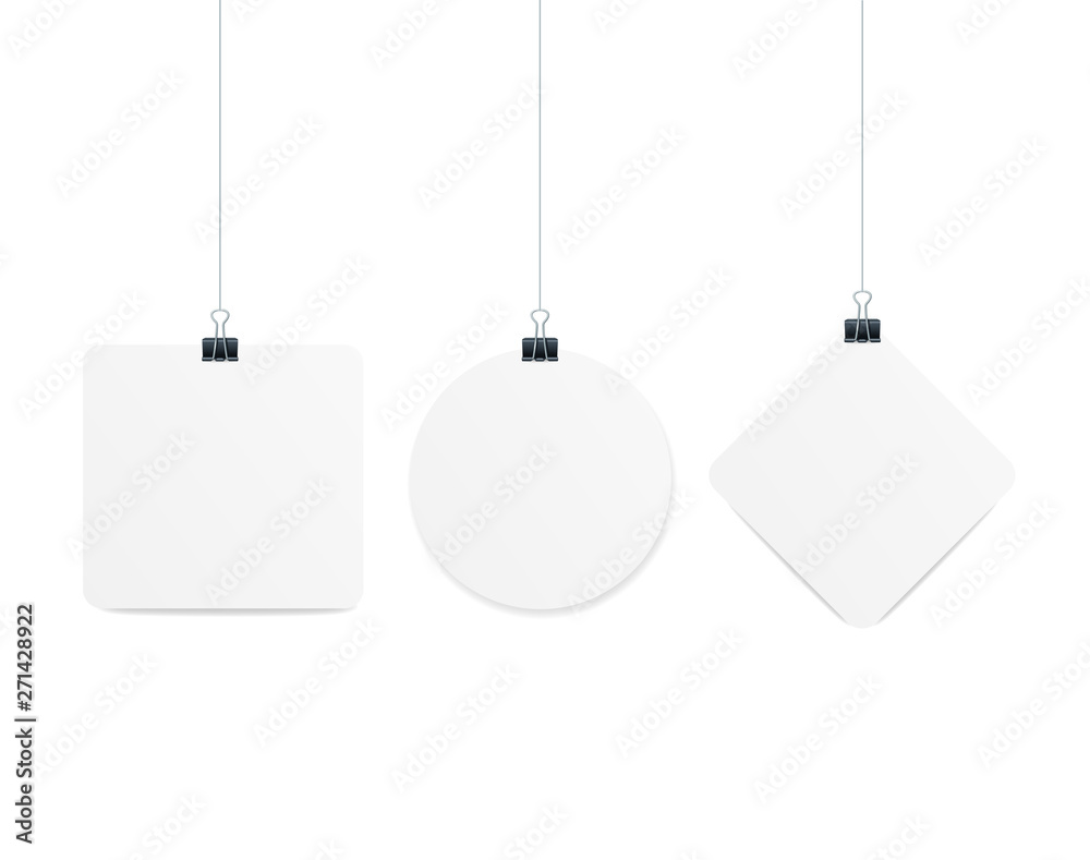 Realistic 3d Detailed Shape Hanger Dangler Or Banner. Vector Stock ...