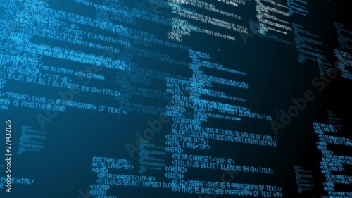 Vidéo Stock Loopable footage of Programming code abstract technology ...