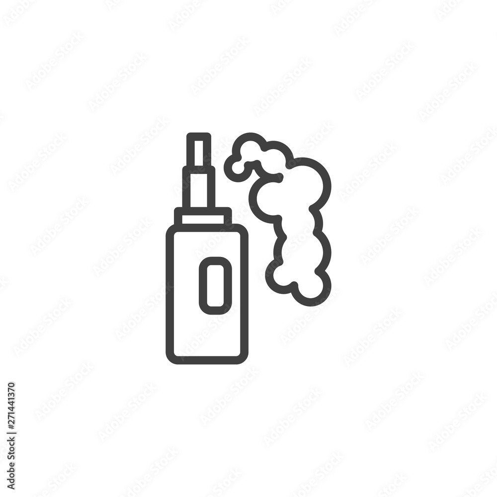 Vaporizer electric cigarette line icon. linear style sign for mobile ...
