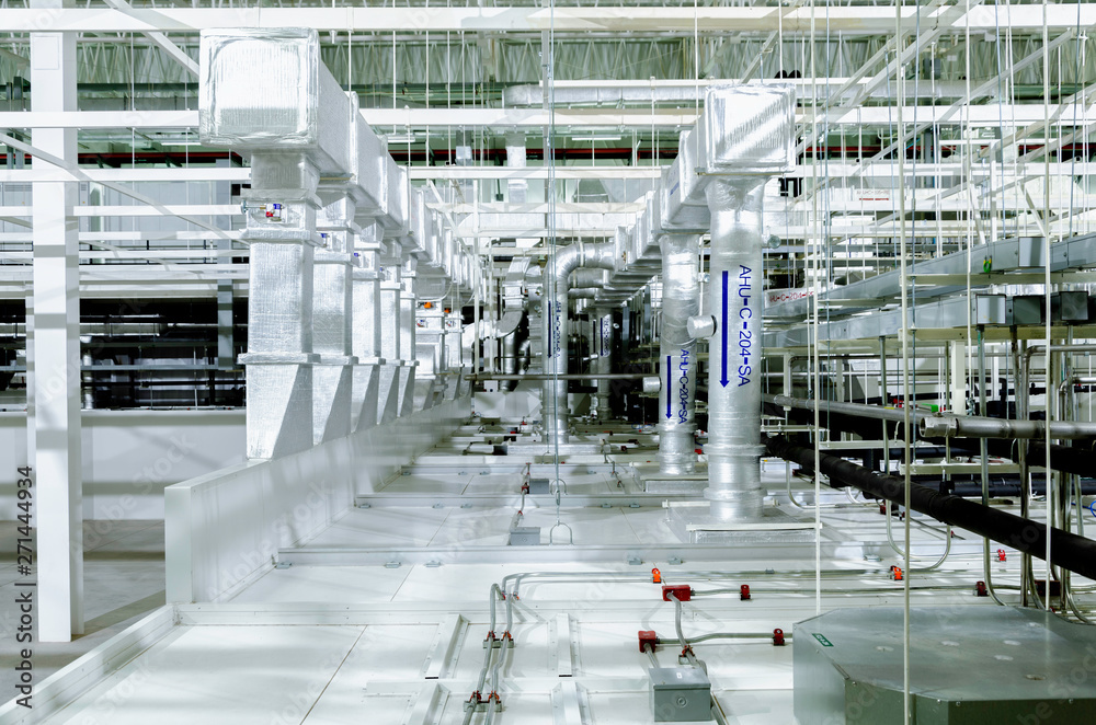 Ducting return system, wall return system And piping system Stock Photo ...