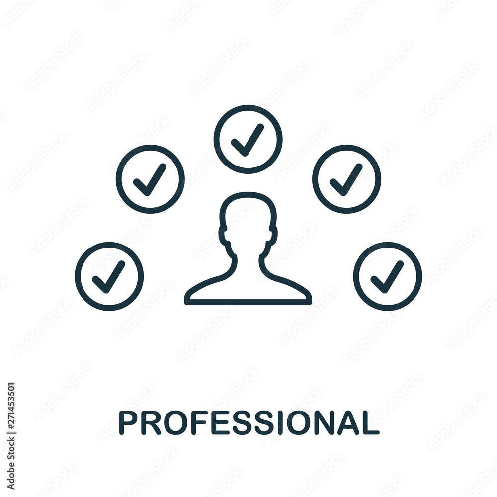 Professional icon. Outline style thin design from influencer icons ...