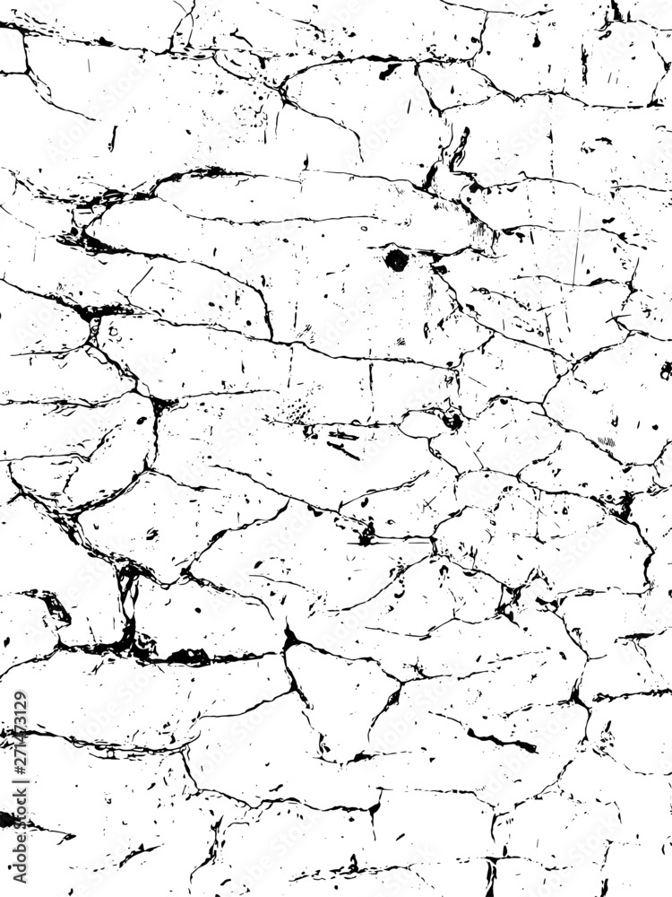 Vector crack texture. Grunge crash scratch. Isolated broken old damage ...