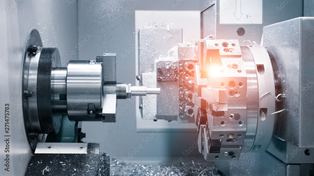 metalworking industry. drilling a hole on modern metal working ...