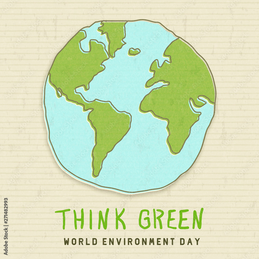 World Environment card of green earth globe Stock Vector | Adobe Stock