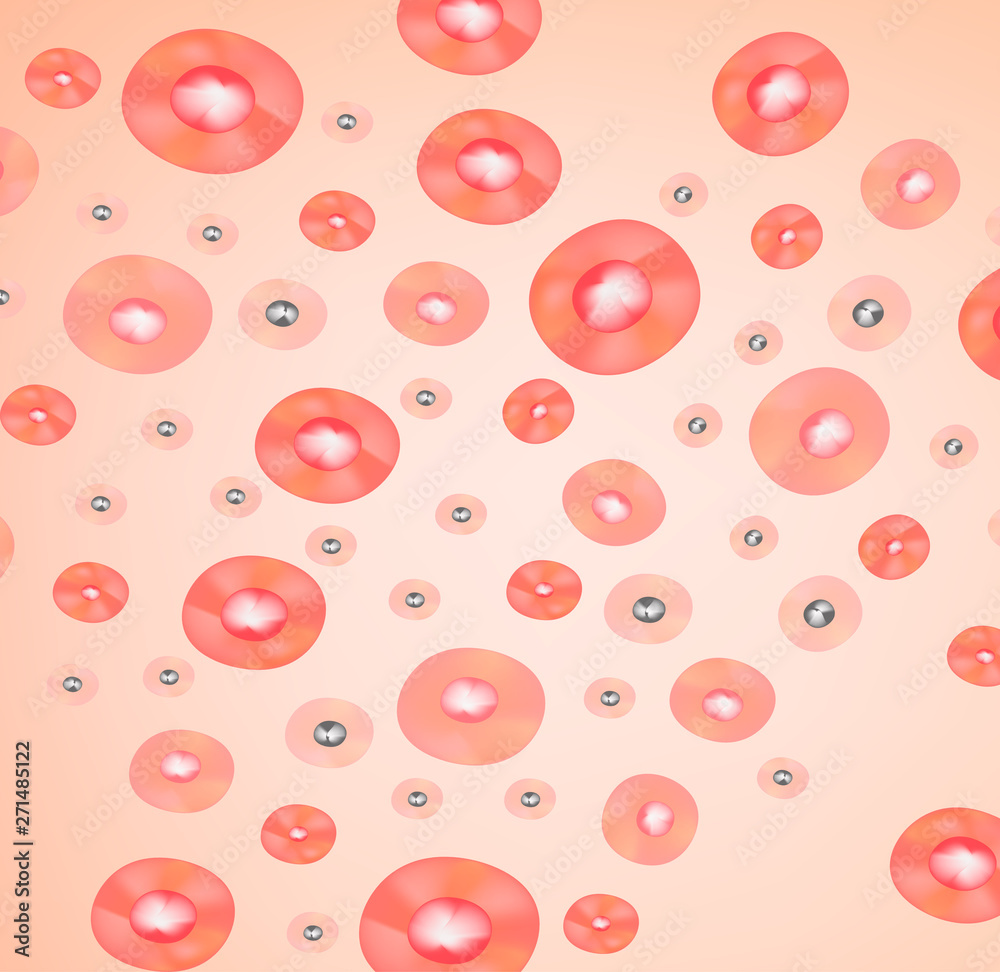 Inflamed Skin with scars, blackheads and pimples. The texture of acne ...