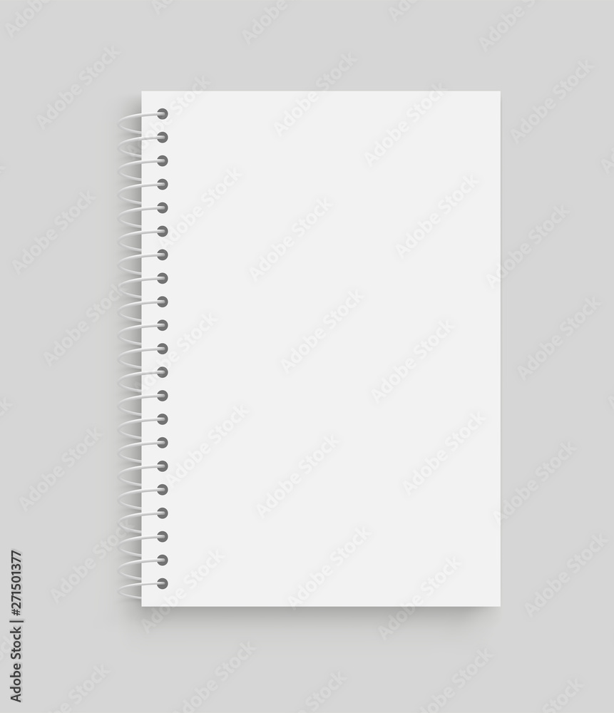 Realistic vector notebook. Front view. - stock vector. Stock Vector ...