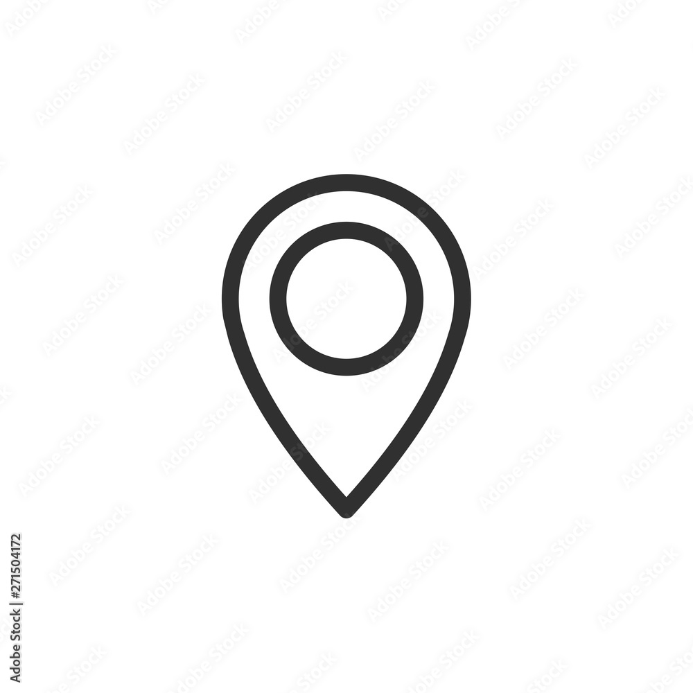 Thin line google map. Pin point logo vector illustration. Gps pointer ...