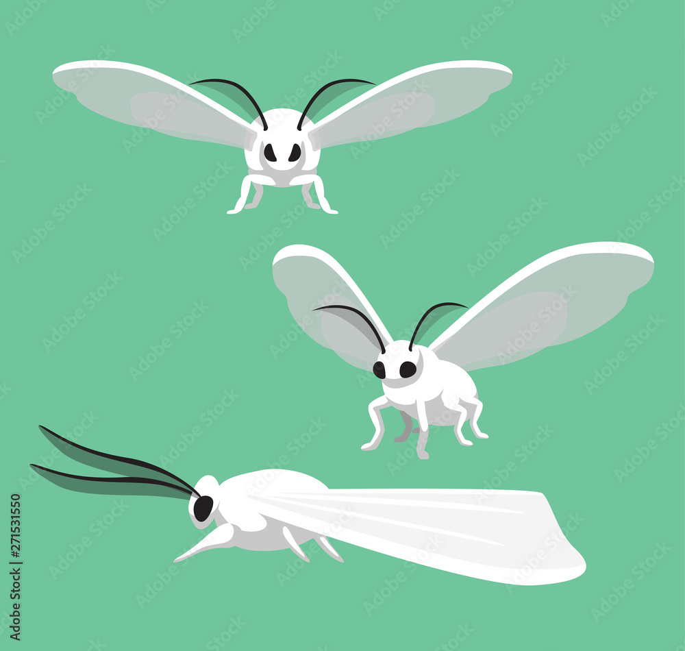 Poodle Moth Cute Cartoon Vector Illustration vector de Stock | Adobe Stock