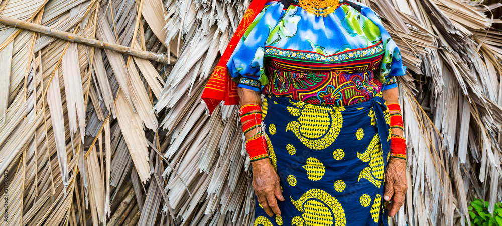 Kuna ethnic group village, San Blas archipelago, Kuna Yala Region ...