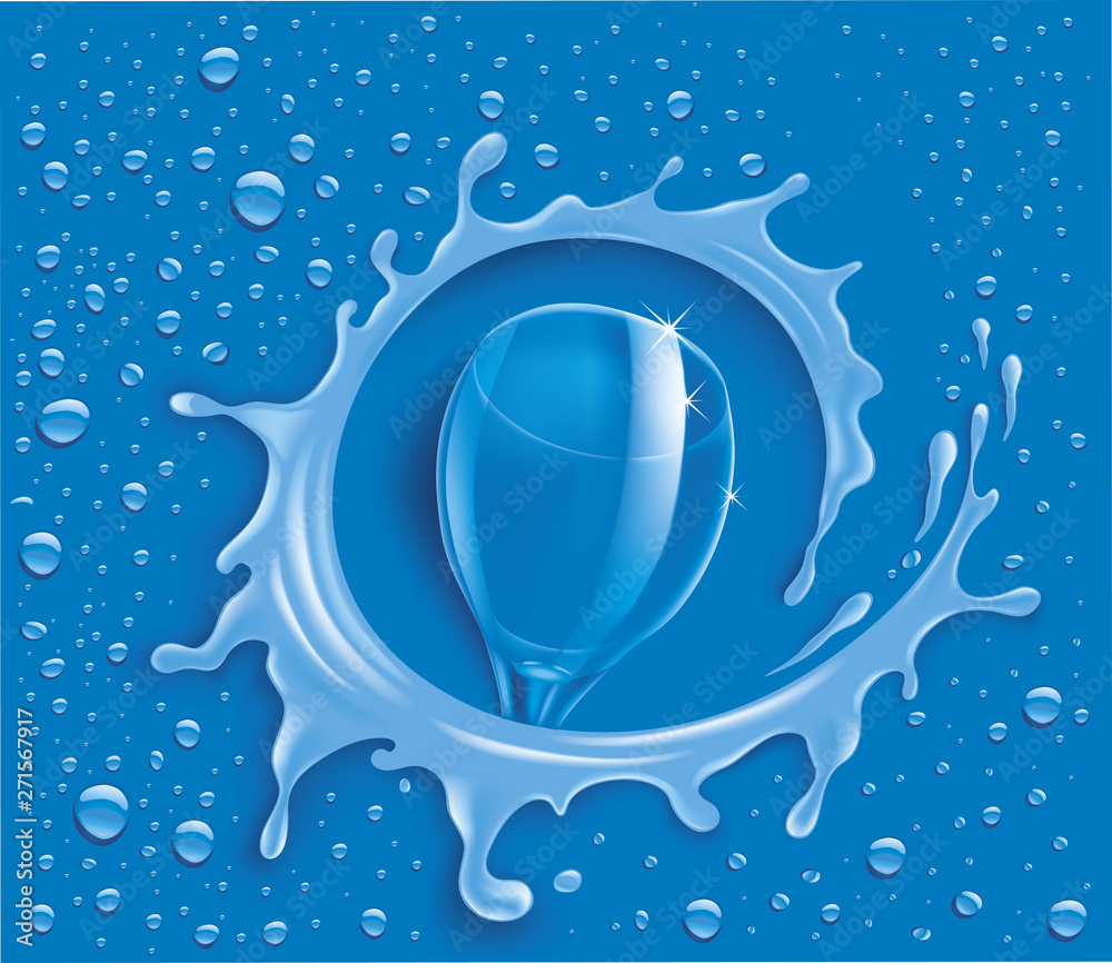 Dishwashing liquid product ad. Realistic dish washing template package ...