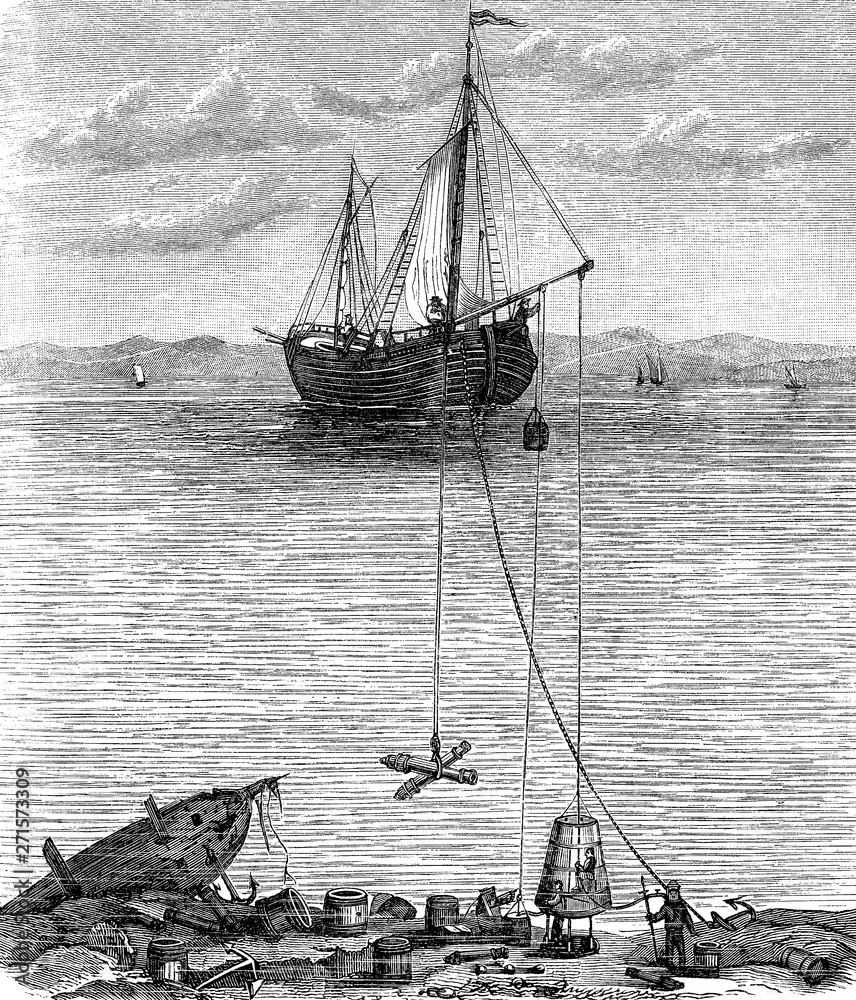 Halley's diving bell is a pressure rigid chamber for transport safely ...