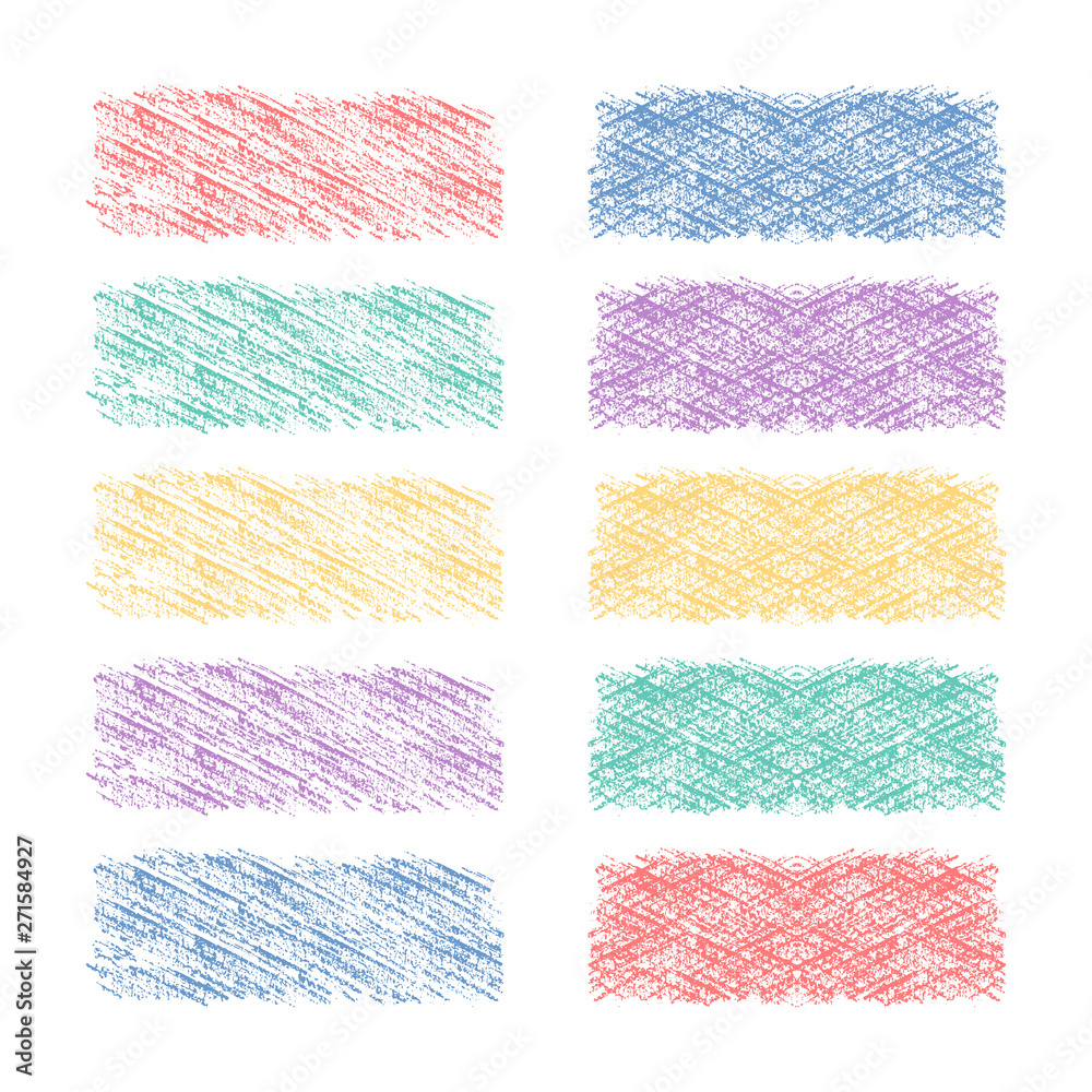 Set of hand drawn colorful Scandinavian pencil scribble frames for text ...