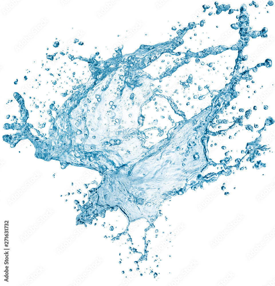 Water splash isolated on white background Stock Illustration | Adobe Stock