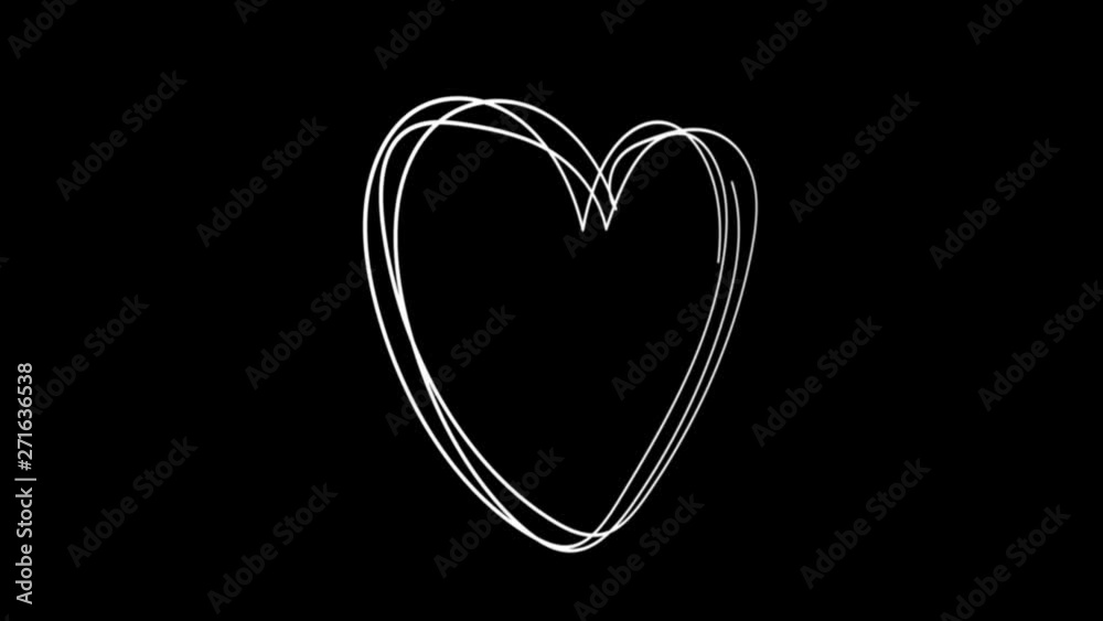 Hand Drawn Scribble Heart, logo design element. Motion graphic video ...
