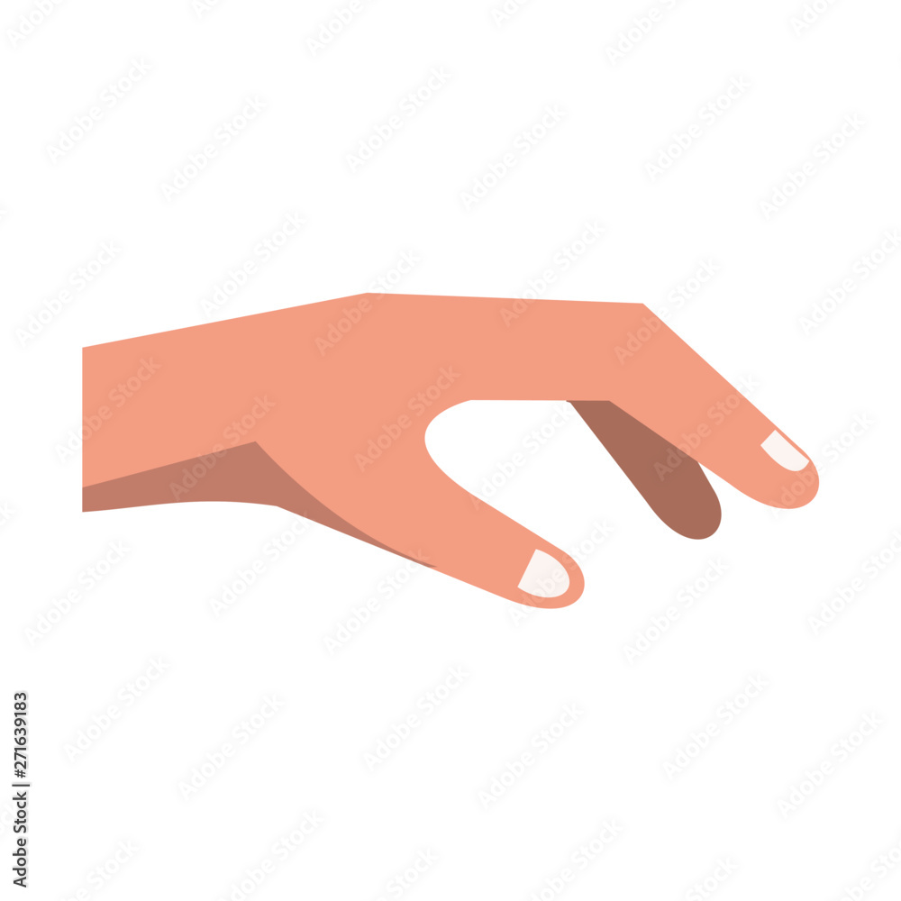Hand grabbing something cartoon isolated Stock Vector | Adobe Stock