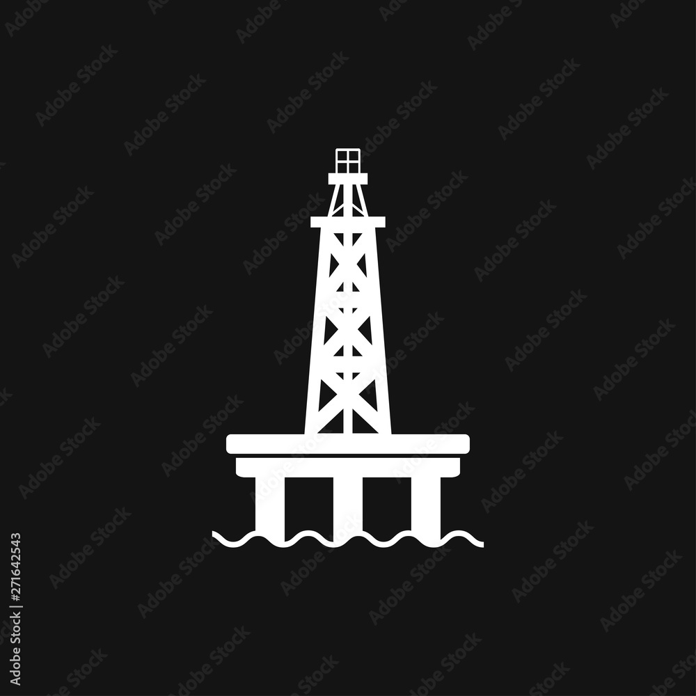 Oil platform iconfuel production logo, illustration, vector sign symbol ...