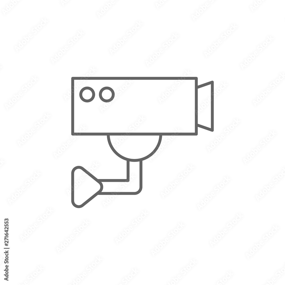 Justice cctv outline icon. Elements of Law illustration line icon ...
