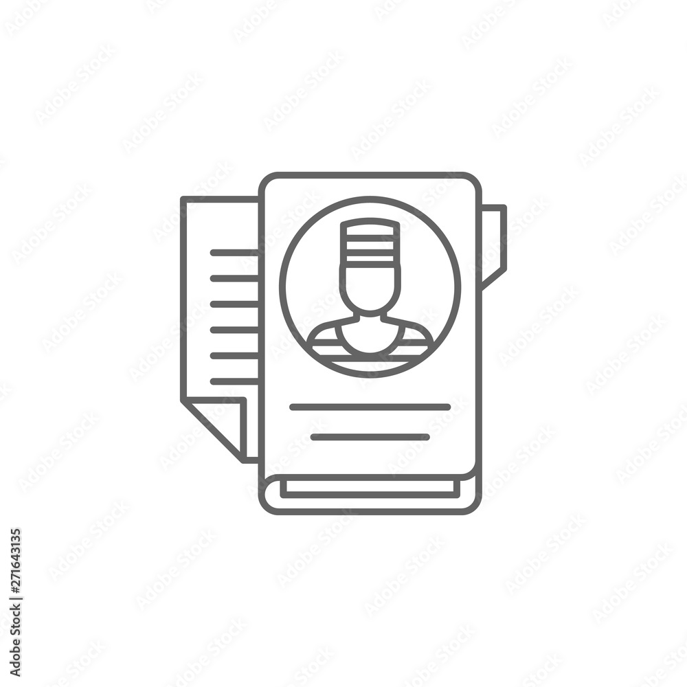 Justice case outline icon. Elements of Law illustration line icon ...