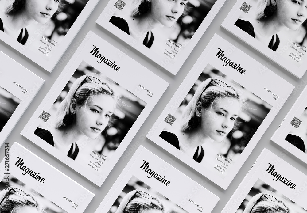 Magazine Covers Mockup Stock Template | Adobe Stock
