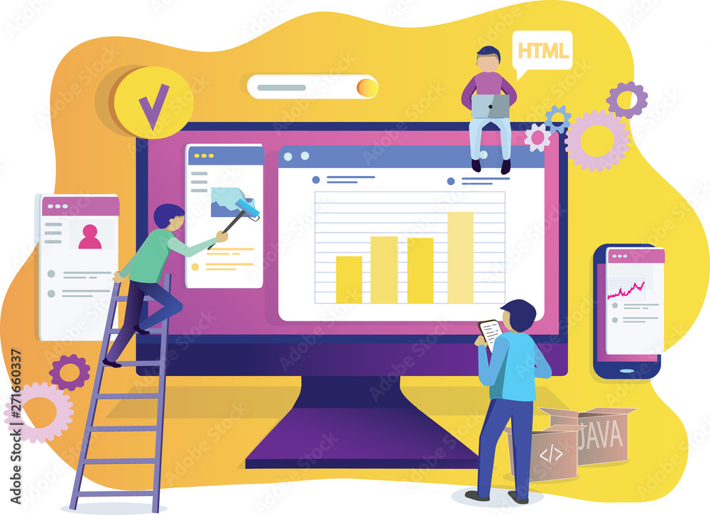 Web development. Project team of engineers for website create. Webpage building. UI UX design ...