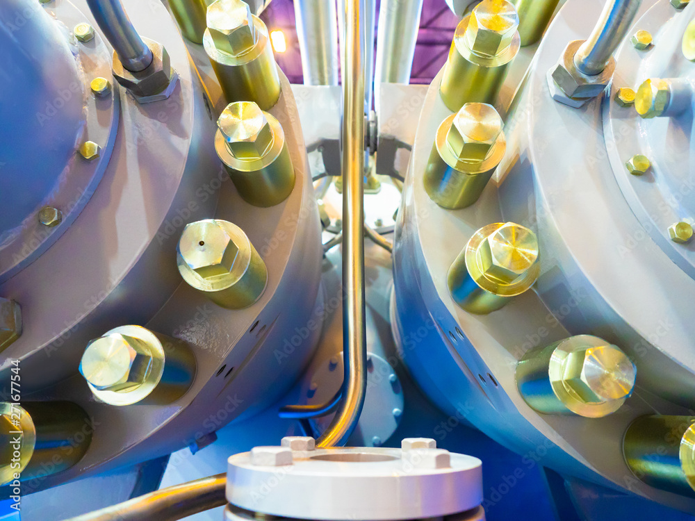 Gas distribution system. Equipment for gas supply. Fasteners in the gas ...