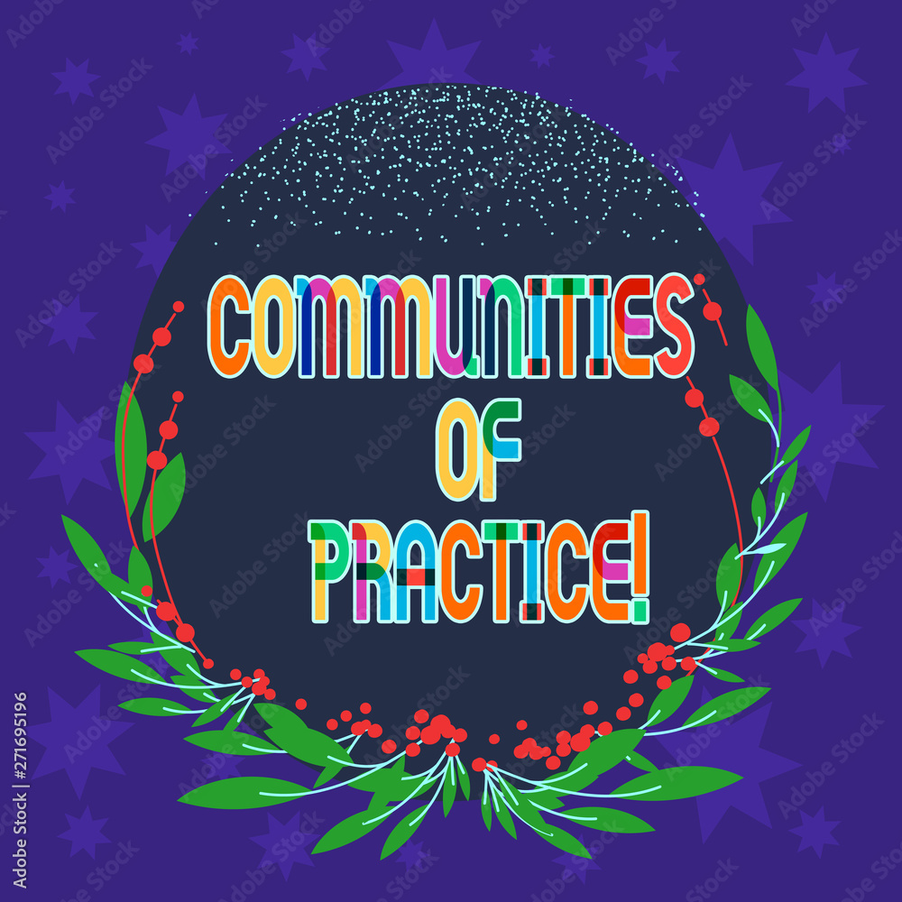 Handwriting text writing Communities Of Practice. Concept meaning group ...